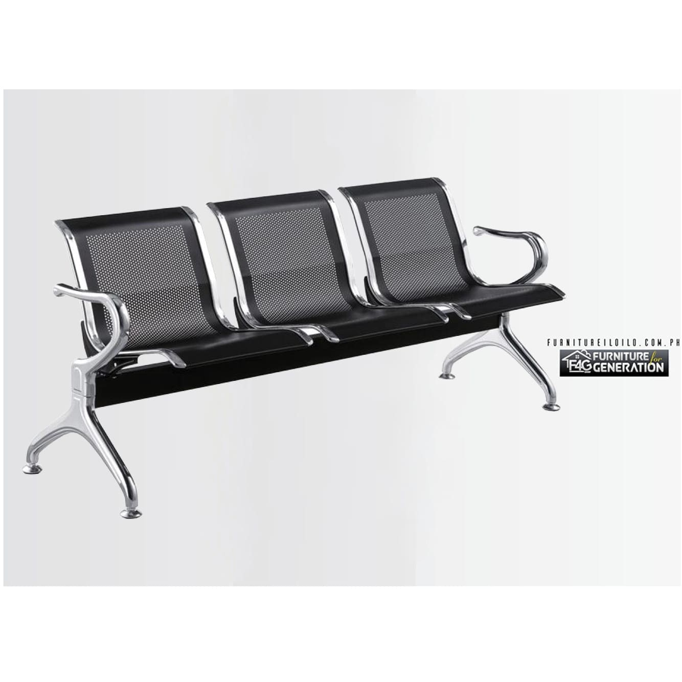 Genz Gang Chair Black, 3 Seater, 4 Seater , 5 Seater MS Furnitureiloilo ...